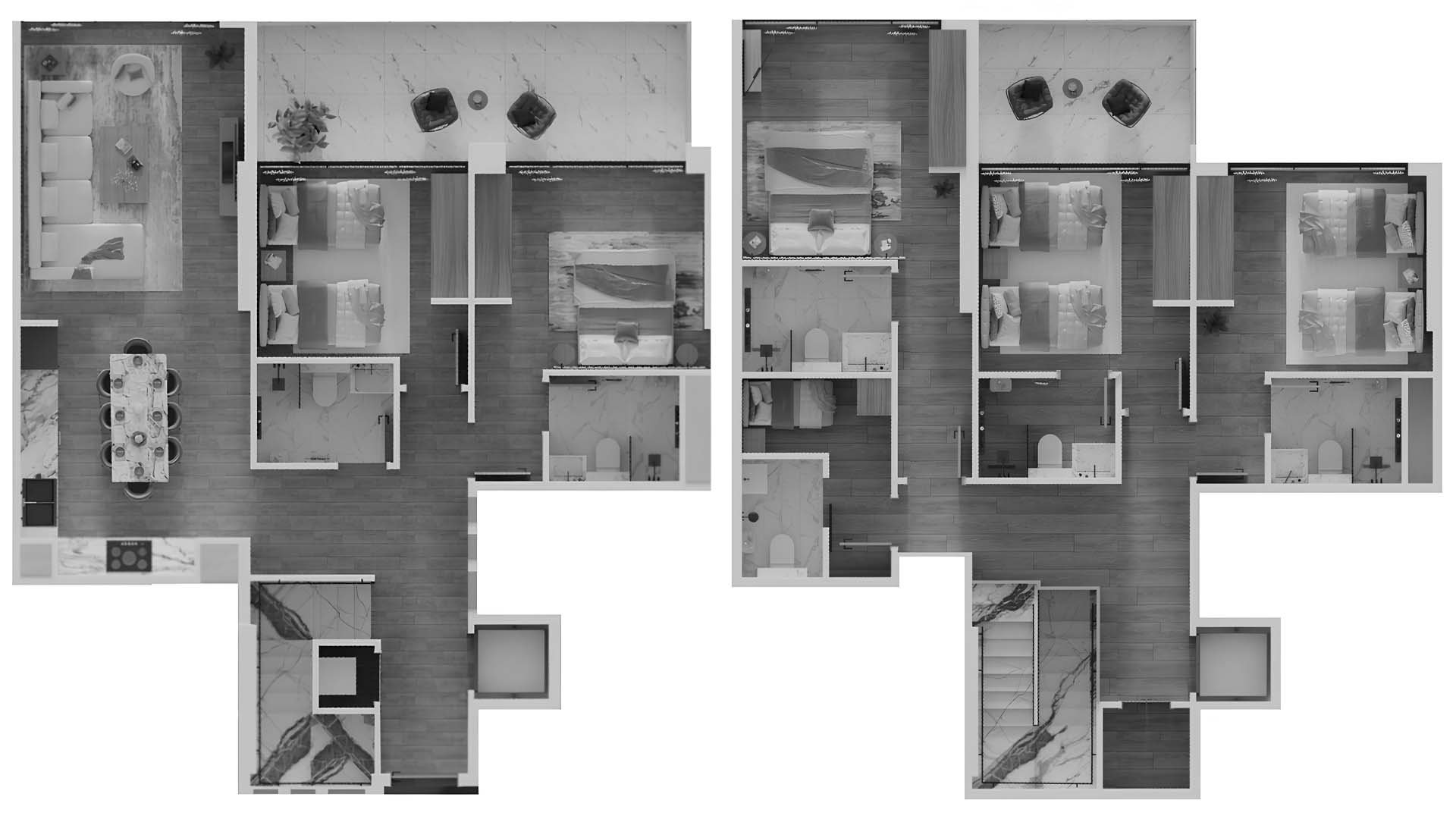 Apartment floor plan «5BR», 5 bedrooms, Bab Al Qasr Canal View ...
